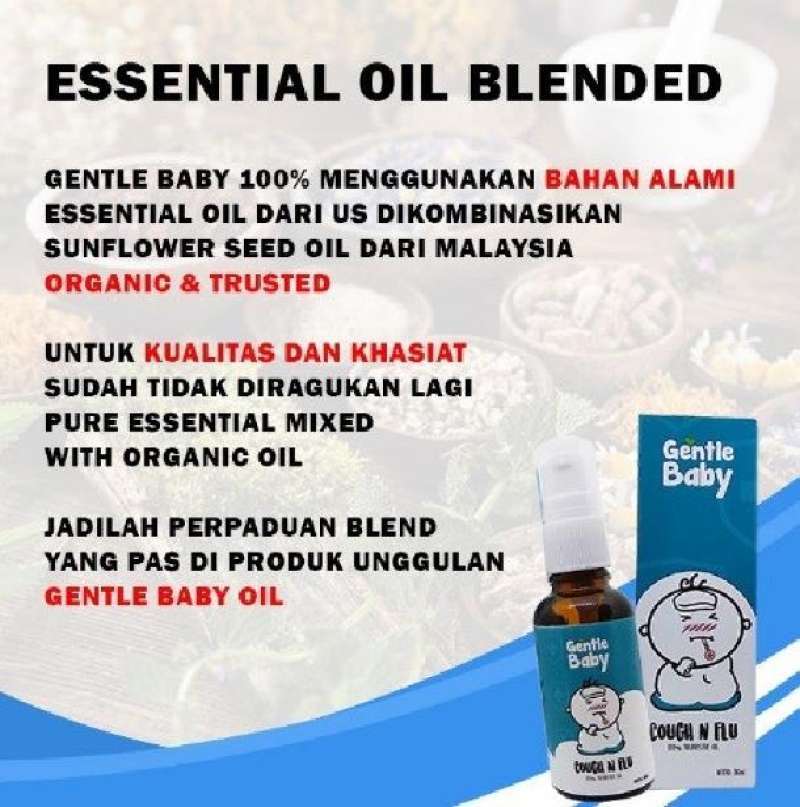 Jual Gentle Baby Cough & Flu Essential Oil Minyak Bayi Obat Batuk Pilek ...