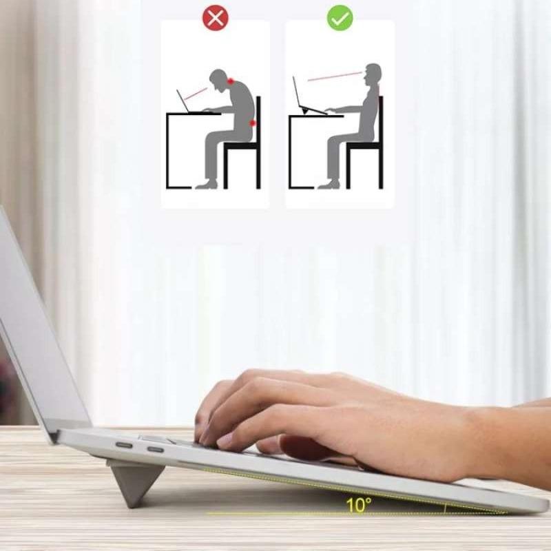 Promo Invisible Adhesive Foldable Laptop Stand Universal Slim Light ...