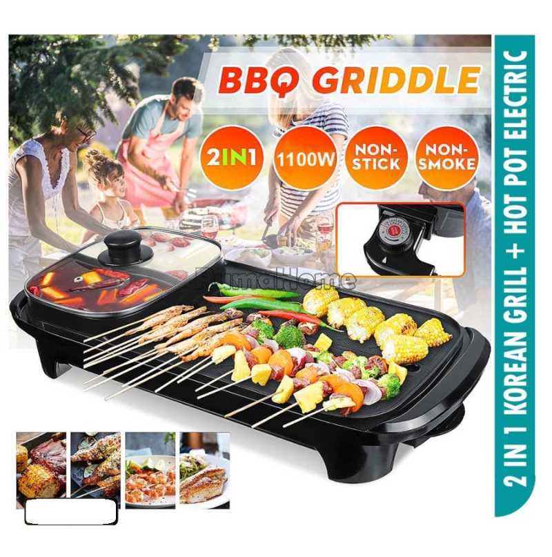 Jual Alat Panggang, Korean Grill Electric Multi Fungsi 2 In 1 Di Seller ...