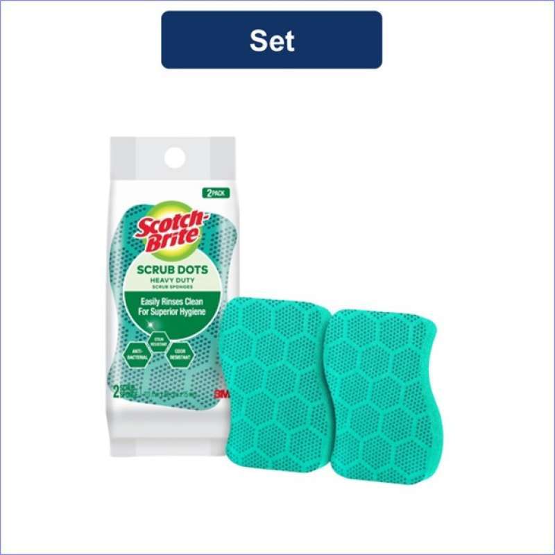 Jual 3M Scotch Brite Spons Sponge Scrub Dots Set HD-2 di Seller MEGA.ID ...