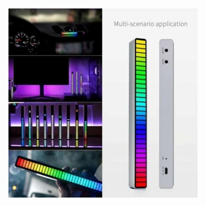Jual Audio Spectrum Indicator Rainbow Bar Music Led Rgb Audio Sound ...