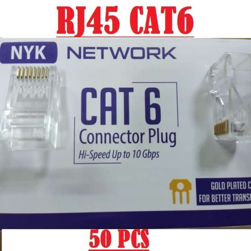 Promo KONEKTOR RJ45 CAT6 NYK - CONNECTOR RJ45 CAT6 Diskon 50% di Seller ...