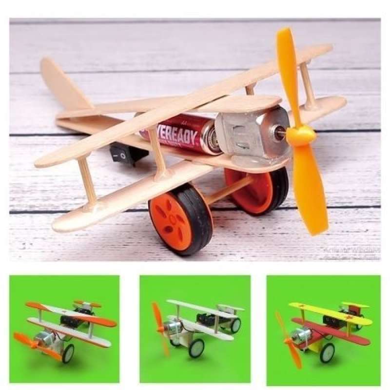 Promo Mainan Pesawat Rakitan Mesin Dinamo Elektronik Diy 111124 Diskon ...