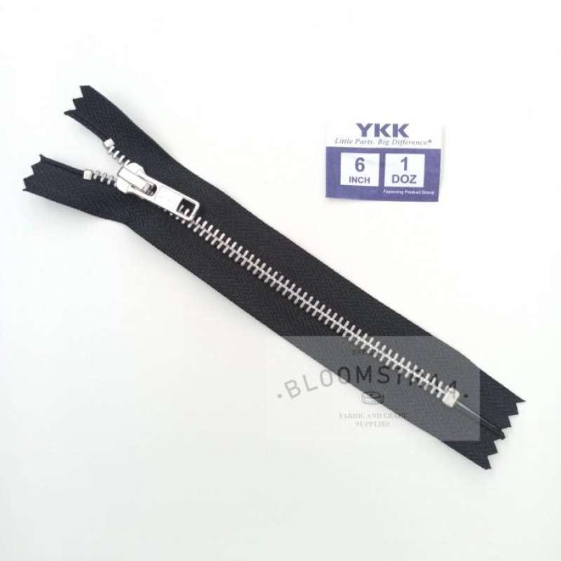 Jual Resleting YKK Gigi Besi Silver 15 cm Metal Zipper 6in Close-End MAC 56 di Seller Bloomstraa ...