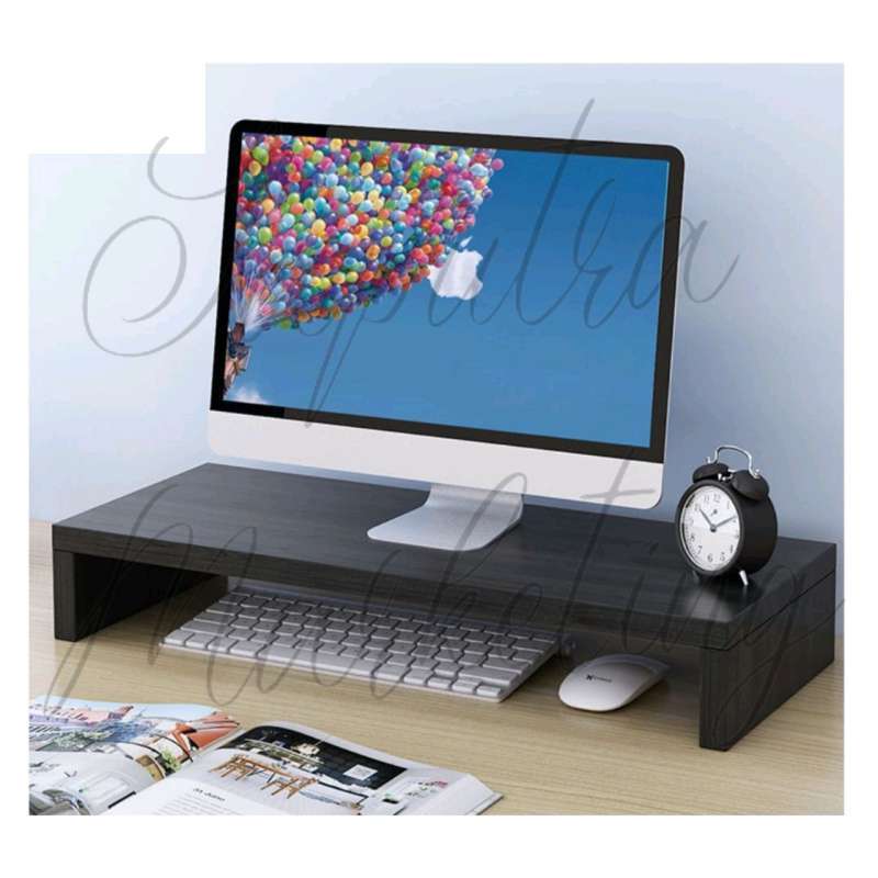 Jual meja monitor/stand tempat duduk monitor/meja serbaguna kayu jati ...