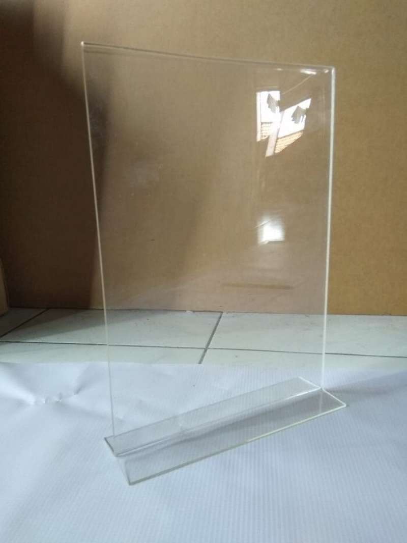 Jual Akrilik/Acrylyc Tempat Brosur F4 / menu meja akrilik Folio ...