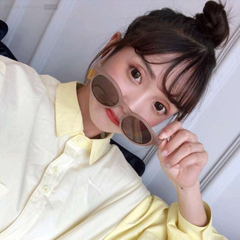 Jual Kacamata Hitam Gaya Retro Klasik Frame Bulat Korean Style Model ...