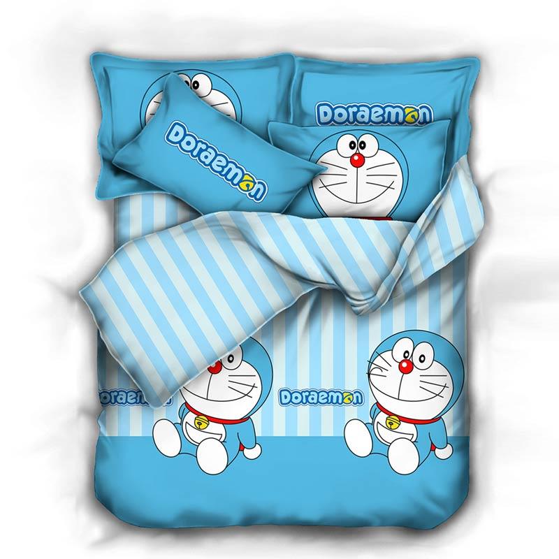 Jual Juliahie Doraemon Strip Cotton Set Sprei & Bed Cover di Seller ...