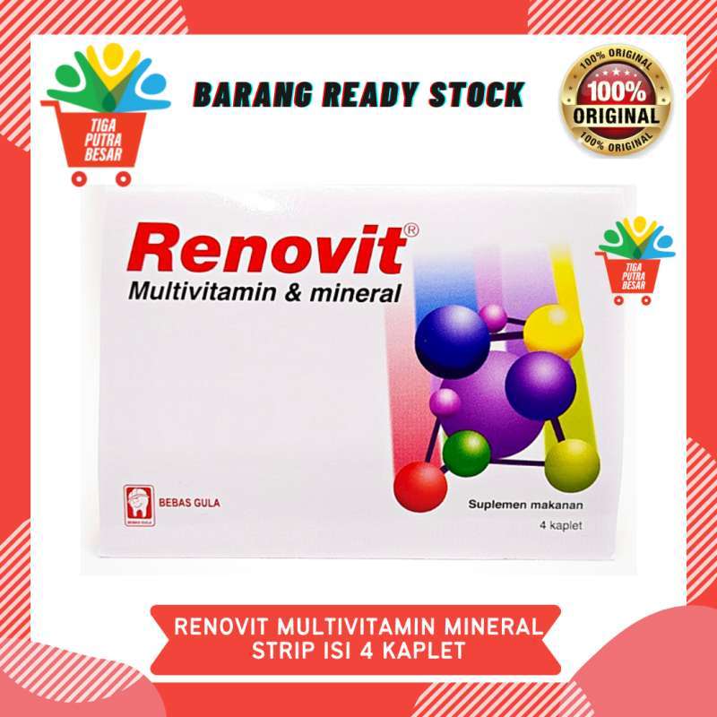 Promo RENOVIT MULTIVITAMIN & MINERAL 1 STRIP 4 KAPLET SUPLEMEN ...