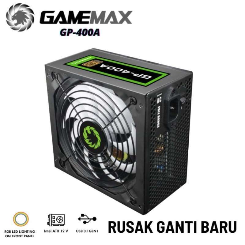 Promo Gamemax Pc Power Supply Psu Performance Series Gp-400A 400W 80 ...