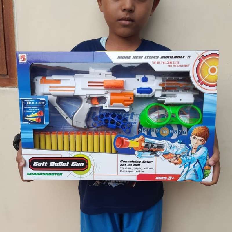 Promo Mainan Senapan Nerf Soft Bullet Gun - Tembak Tembakan Anak ...