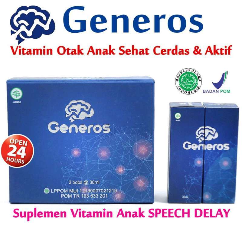 Promo GENEROS ORIGINAL MULTIVITAMIN OTAK ANAK ATASI SPEECH DELAY ISI 2 ...