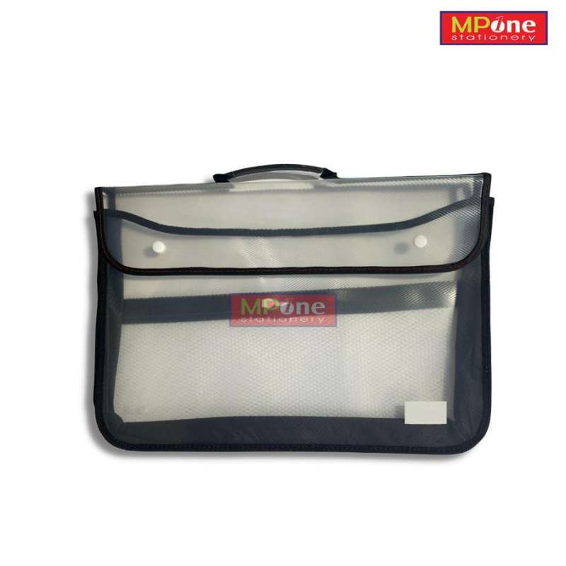 Jual Map School Bag Transparan / Map Kancing Jala / Tas Kancing Warna ...