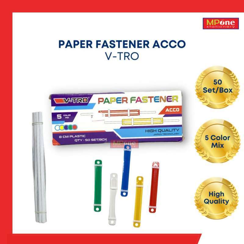 Jual Paper Fastener Acco Plastik / Paper Fastener VTRO/Paper Fastener ...