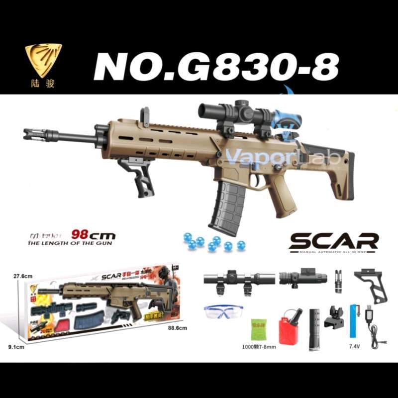 Jual mainan anak replika pistol SCAR auto pubg water gel rifle toy gun ...