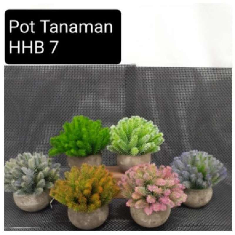 Jual tanaman bunga plastik| tanaman aritifisial | pot batu bulat di ...