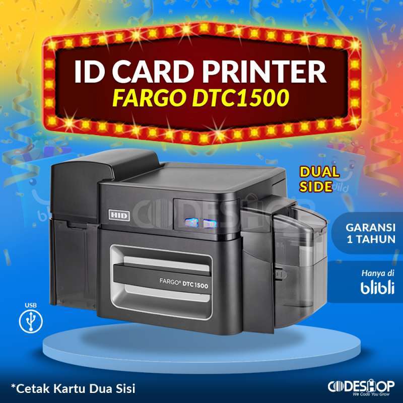 Jual ID CARD PRINTER FARGO DTC 1500 PRINTER CETAK KARTU ID DUA SISI di ...
