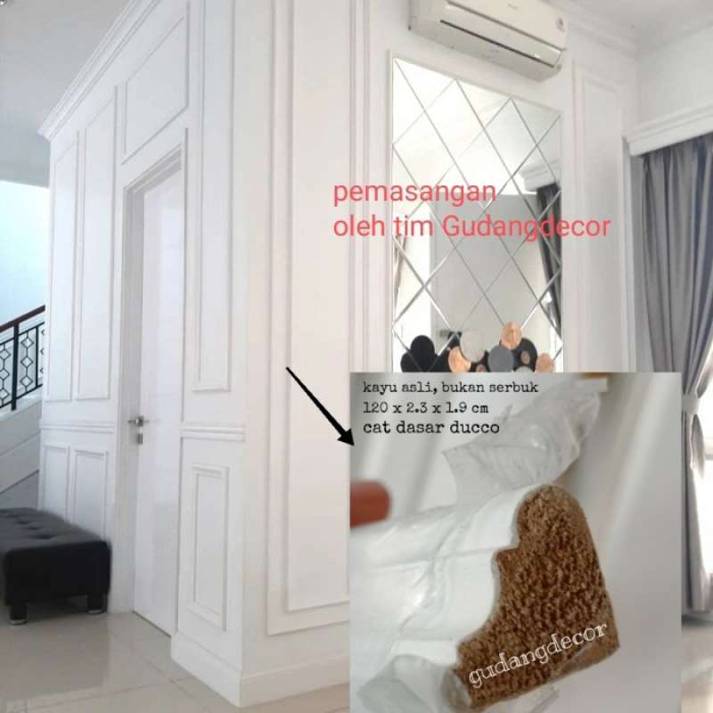 Jual Free Ongkir List Kayu Kecil / Wall Moulding Tembok / Wall Panel 3d ...