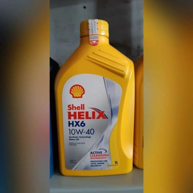 Jual Oli Mobil Bensin Diesel Sintetik Shell Helix Hx6 10w40 Kuning ...