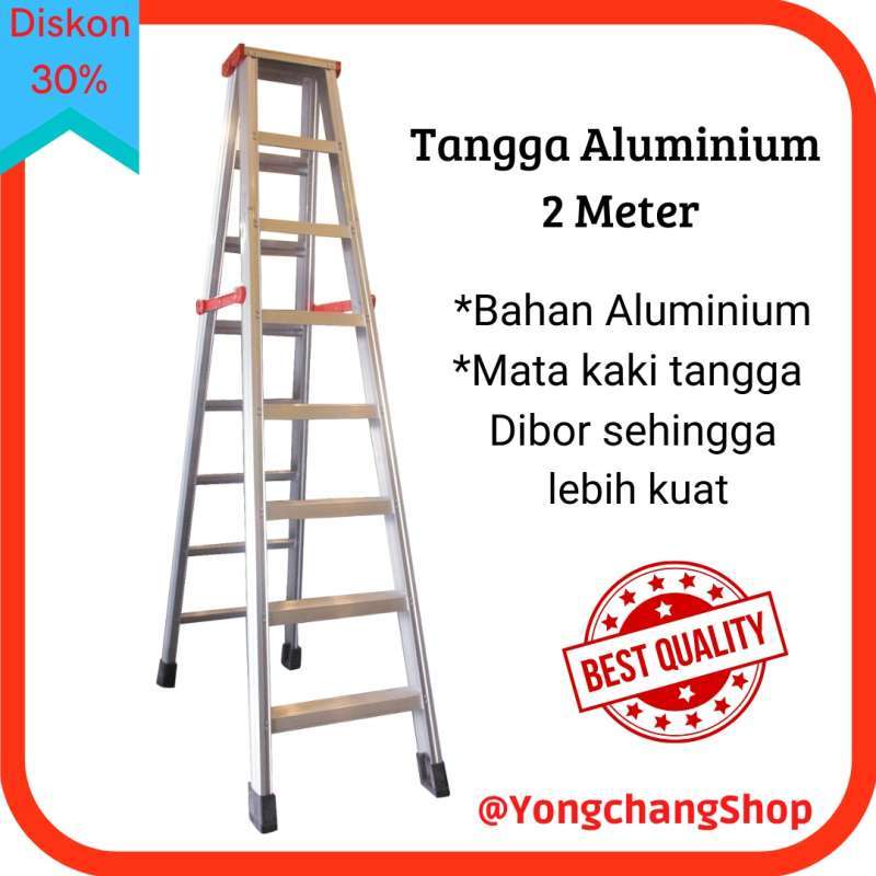 Promo Tangga Lipat 2 Meter/tangga Aluminium/tangga Lipat Murah Diskon ...