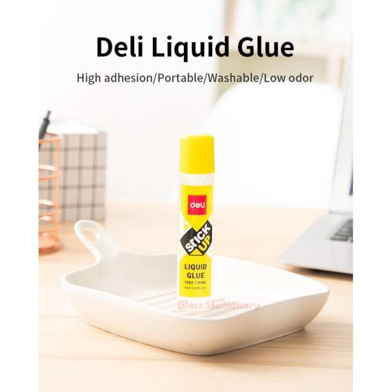 Jual Lem cair DELI 50ml Lem kertas Liquid glue Lem anak Lem sekolah ...