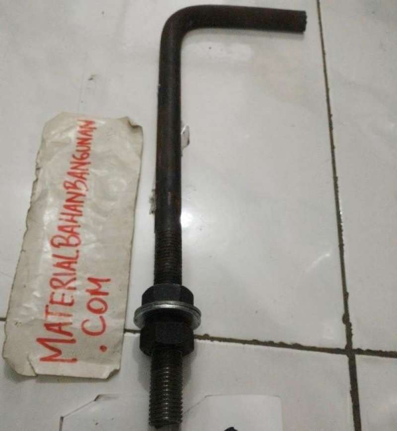 Jual Baut Angkur Type L 19 mm x 30 cm Baut Jangkar Pondasi Tiang Cor ...