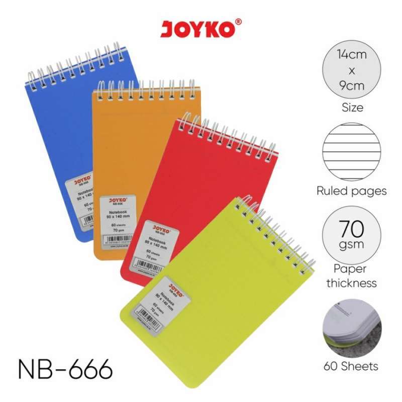 Jual Joyko NB-666 Ring Notebook Block Note Buku Catatan Kecil A6 di ... Jual Joyko NB-666 Ring Notebook Block Note Buku Catatan Kecil A6 di ...