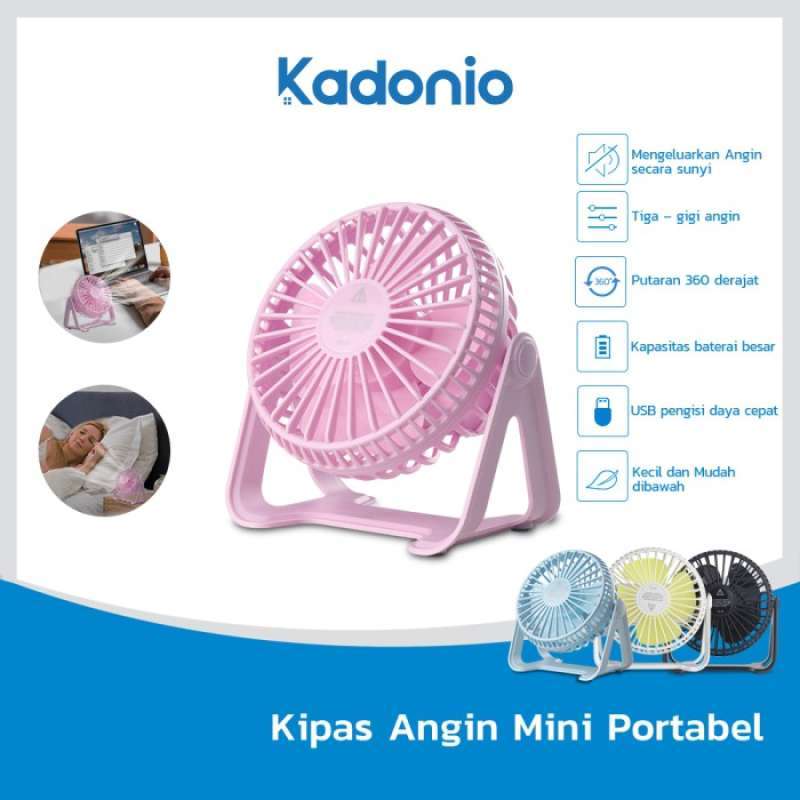 Promo Kadonio Mini Meja Kipas USB Isi Ulang Desktop Kantor Kecil Diskon ...