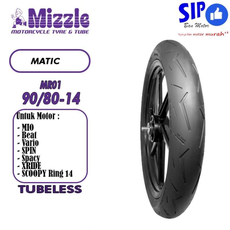 Jual Ban racing matic Mizzle MR01 90 80 14 tubeless MR1 MR one di ...