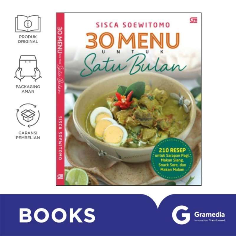 Promo 30 Menu Untuk 1 Bulan: 210 Resep Untuk Sarapan Pagi, Makan Siang ...