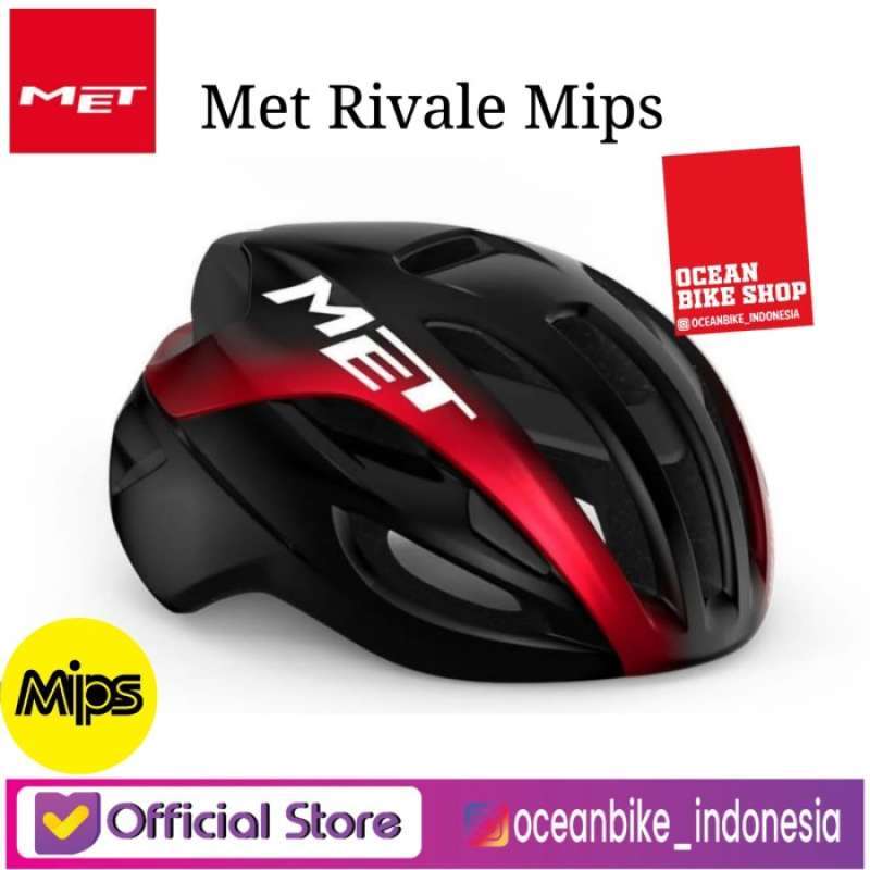 Promo Helm Sepeda Met Rivale Mips New Helmet Roadbike Mtb Black Diskon