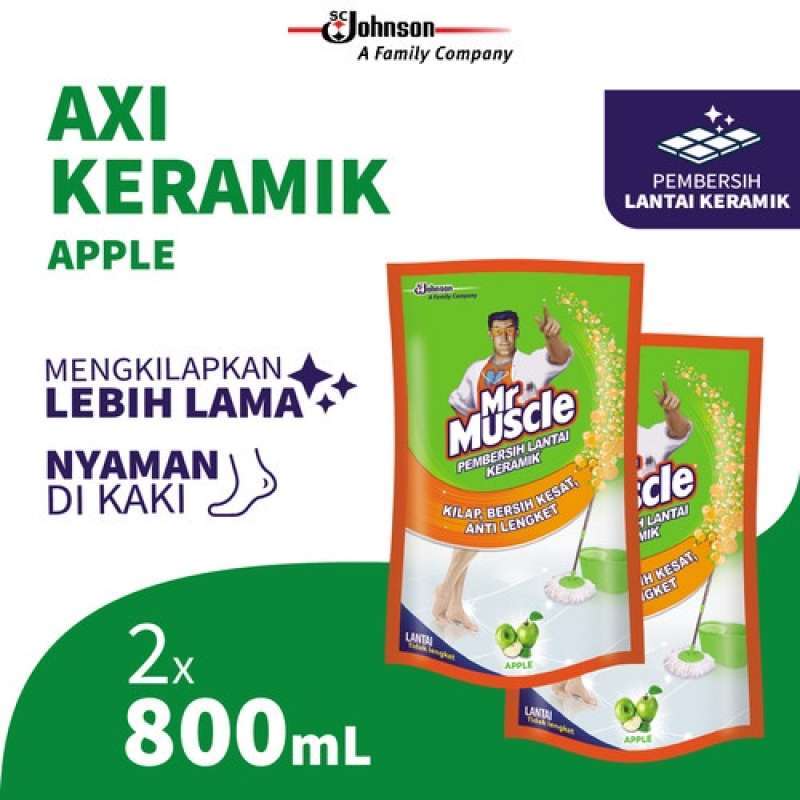 Jual [Twin Pack] Mr. Muscle Axi Keramik Apple Pouch 800mL di Seller ECO MEDIA - Blondo, Kab ...