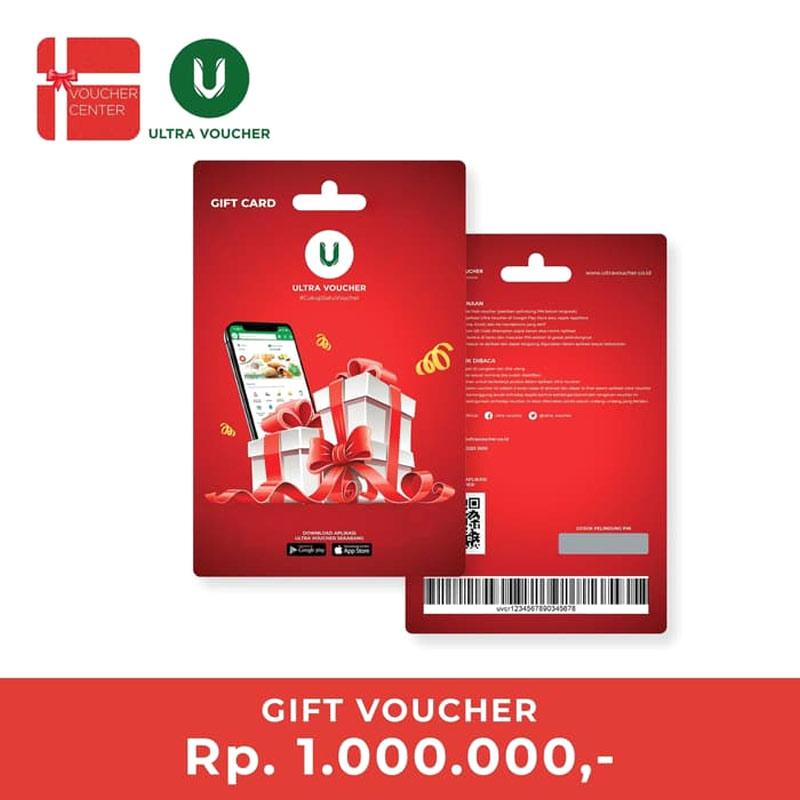 Promo Ultra Voucher Gift Card Fisik Special Value Rp. 1.000.000 Diskon ...