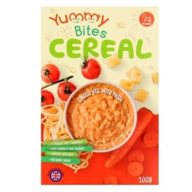 Jual Makanan selingan sereal rasa pasta keju & sayuran Yummy Bites 100g ...