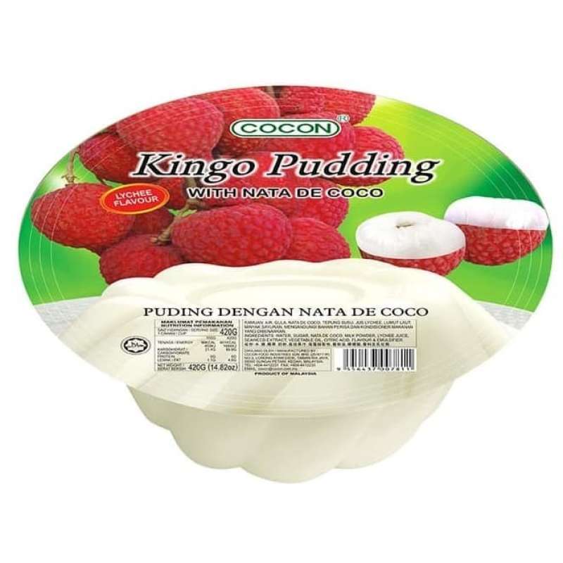 Jual Puding rasa leci dengan nata de coco Cocon lychee Kingo Pudding ...
