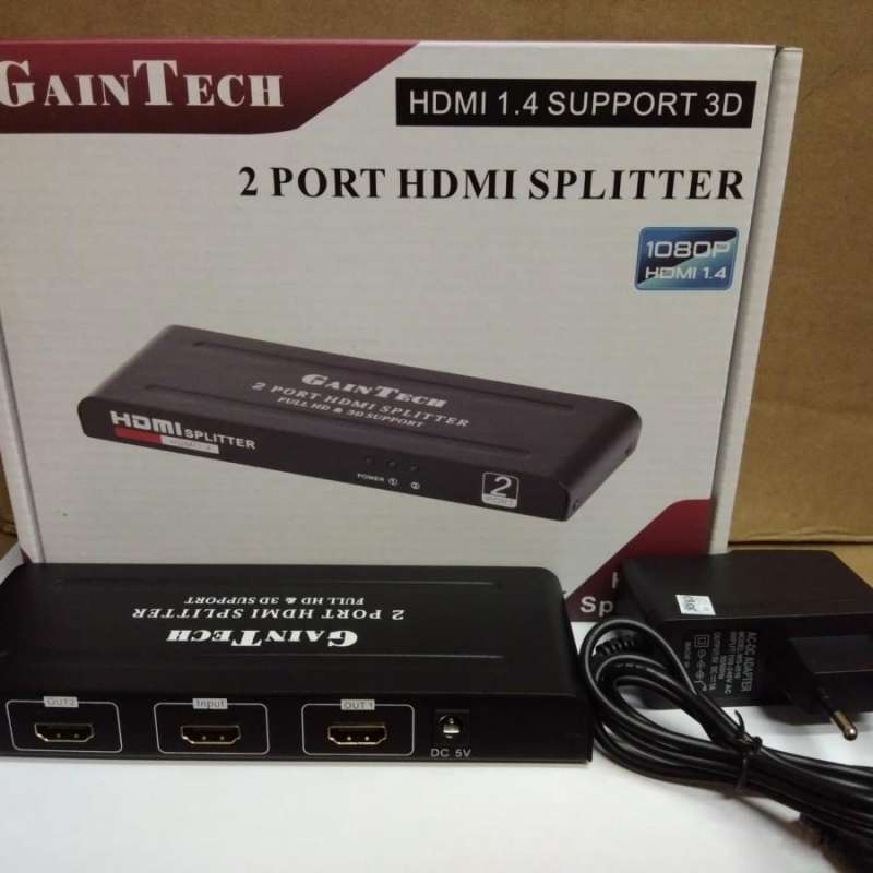 Jual Gaintech 2port Hdmi Splitter Support 3d Di Seller Mantap Baru ...