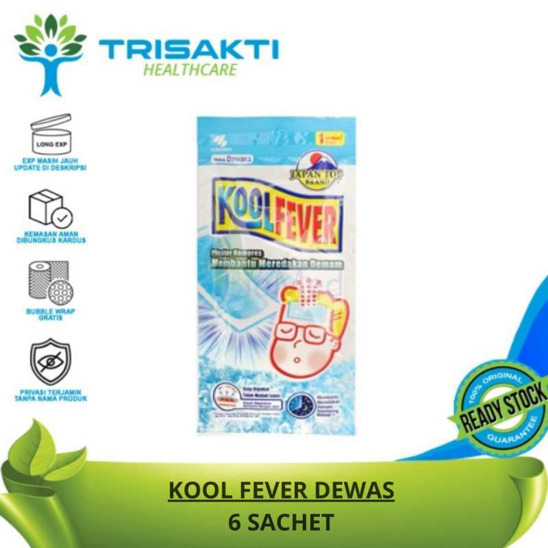 Jual Kool Fever Dewasa Sachet Plaster Kompres Demam (Bundling 6 pcs) di ...