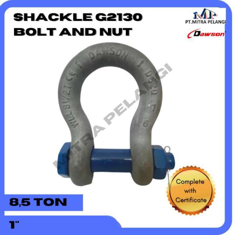 Jual Shackle / Segel Omega 1 - 8,5 Ton Hot Dip Galv. Bolt Type Dawson ...