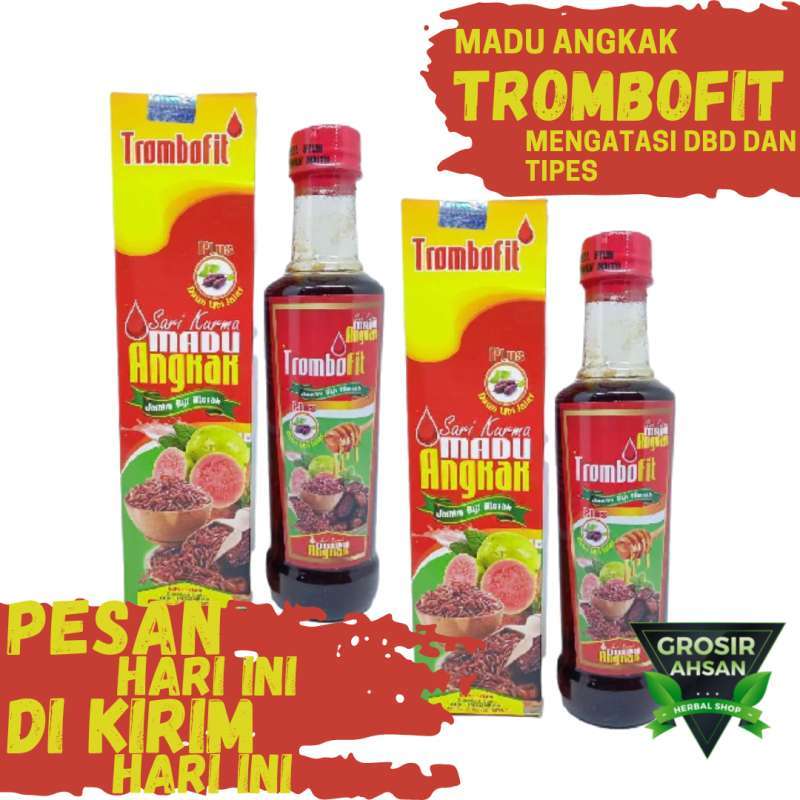 Promo Trombofit Sari Kurma Madu Angkak Jambu Biji Mengatasi DBD dan ...