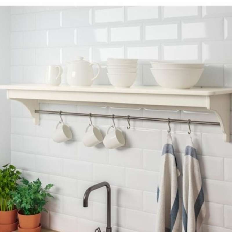 Jual Rak Papan Dinding Dapur Dg 6 Pengait Besi Serbaguna Original 120 ...