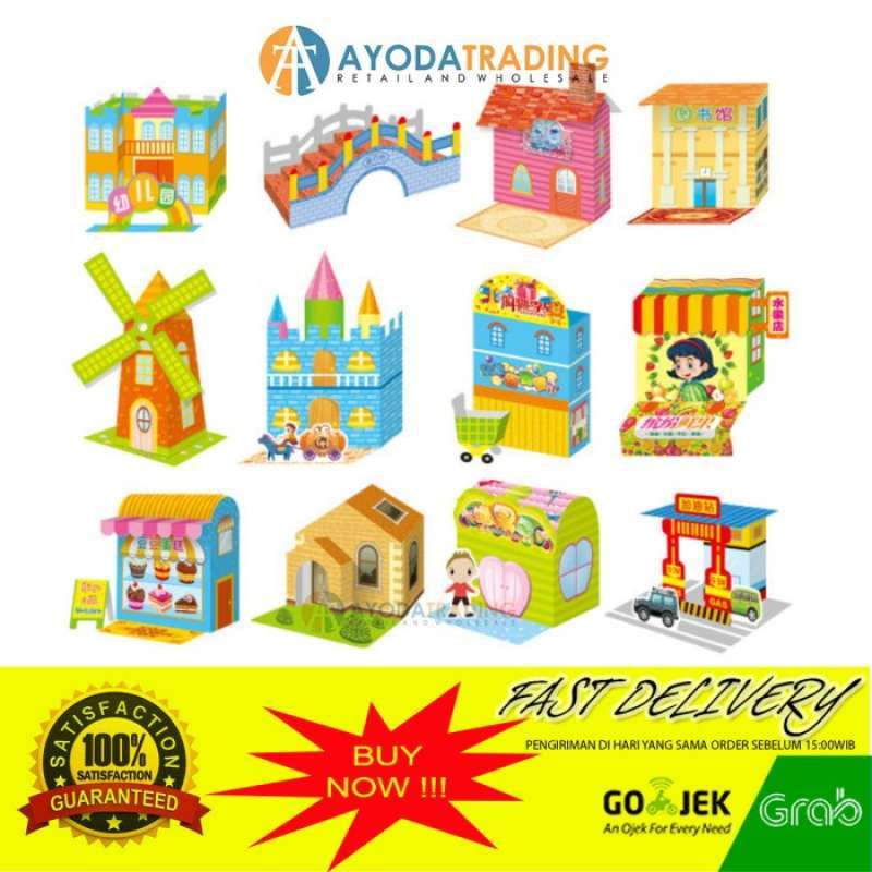 Jual Oem 3d Paper Craft Diy Prakarya Anak Kertas Tempel Di Seller Yuki ...