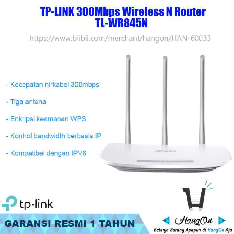 Jual Tp-link Tl-wr845n 300mbps Wireless N Router 2.4ghz Tplink Di ...