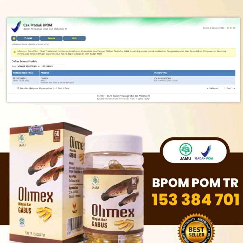 Jual Kapsul Olimex Original di Seller Azkama Store - Teluk Pucung, Kota Bekasi | Blibli