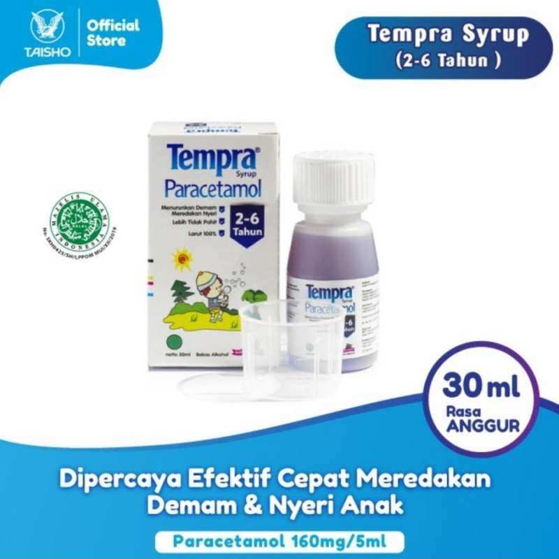 Jual Tempra Syrup Paracetamol Anak Rasa Anggur Untuk Usia 2-6 Tahun di ...