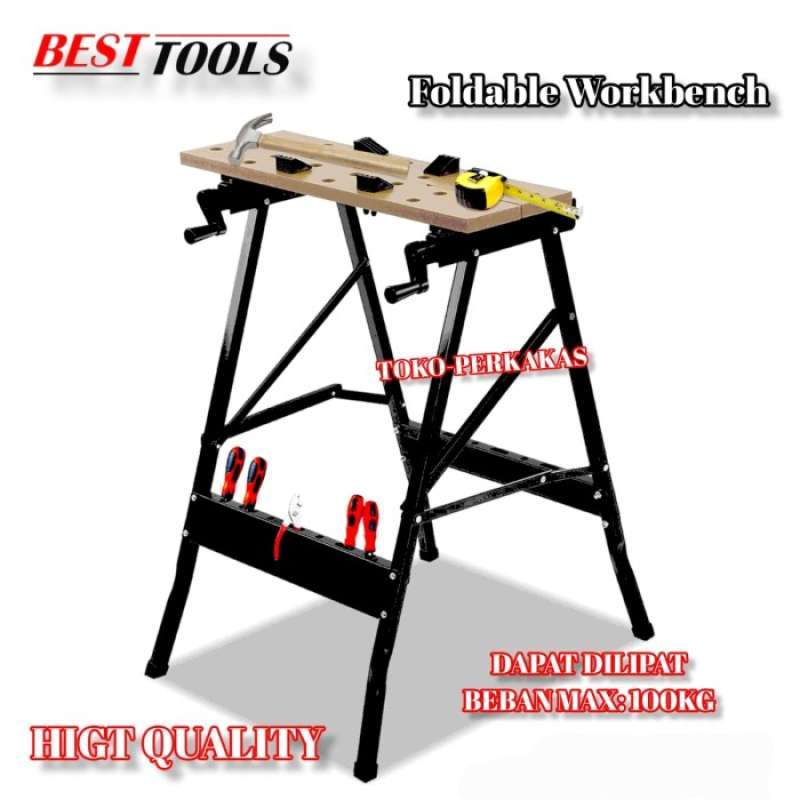 Promo Folding Work Bench Portable Tukang / Workbench Meja Kerja Kayu ...