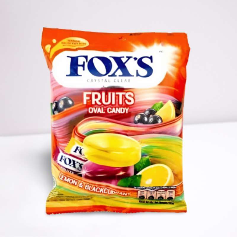 Jual Permen fox's fruits oval candy ( 125gr ) permen rasa lemon dan ...