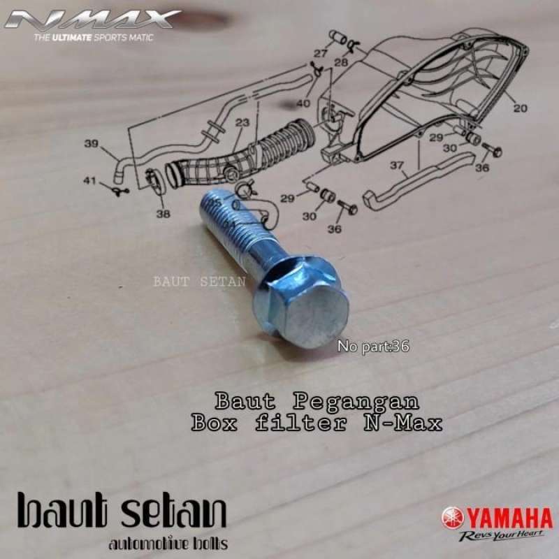 Jual Baut pegangan Box filter Yamaha N-Max/baut pegangan box filter ...
