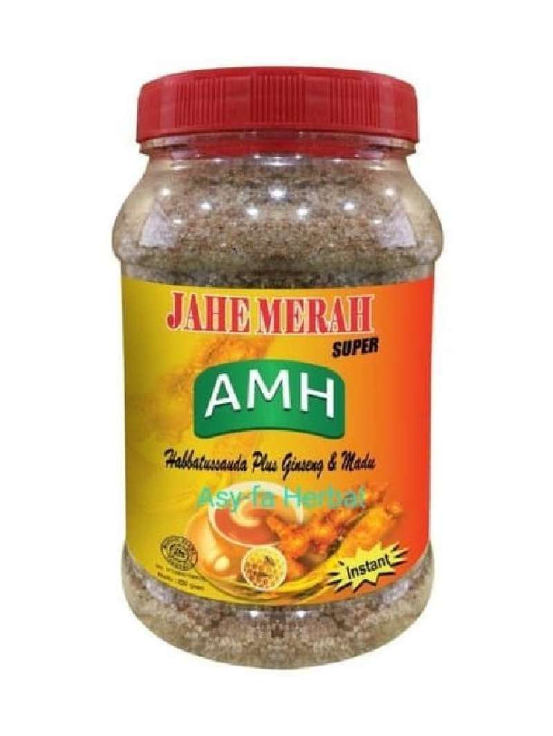 Jual Obat Jamu Herbal Jahe Merah Amh Super Toples 220 gram Original di ...