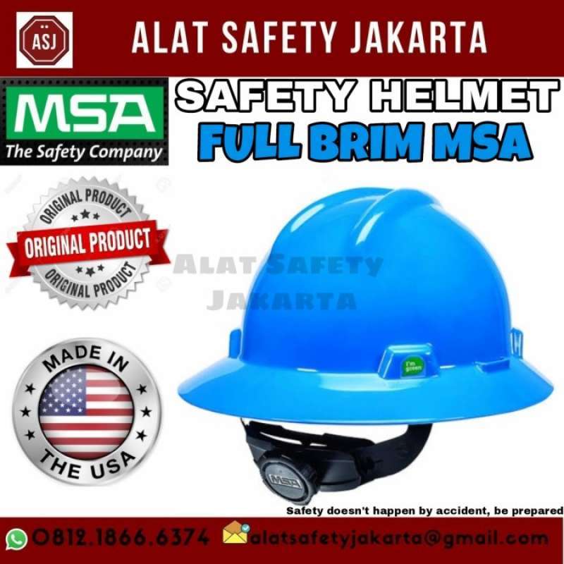 Promo Helm Msa Full Brim Usa / Msa Full Brim Inner Fastrack - Biru ...