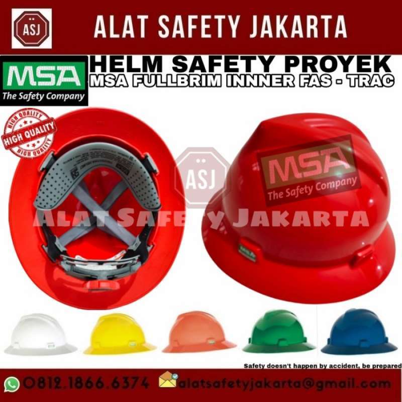 Promo Helm Safety Proyek Msa Full Brim Lokal Inner Fastrack - Kuning ...